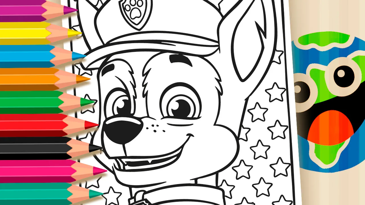 Chase PAW Patrol Coloring Page (Free to Print) - Free Printable PDF