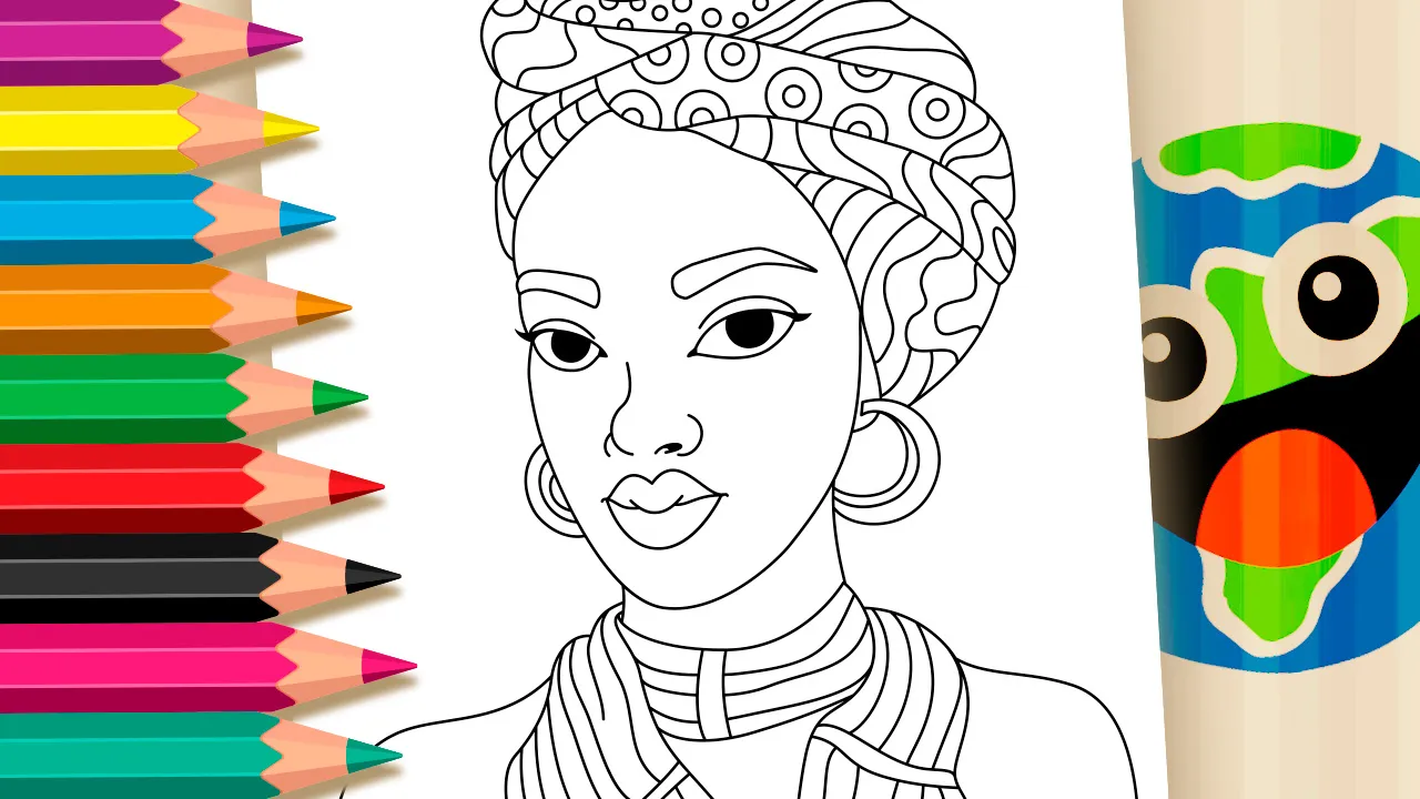 African Art Coloring Page – Color Online or Print for Free! - Free ...