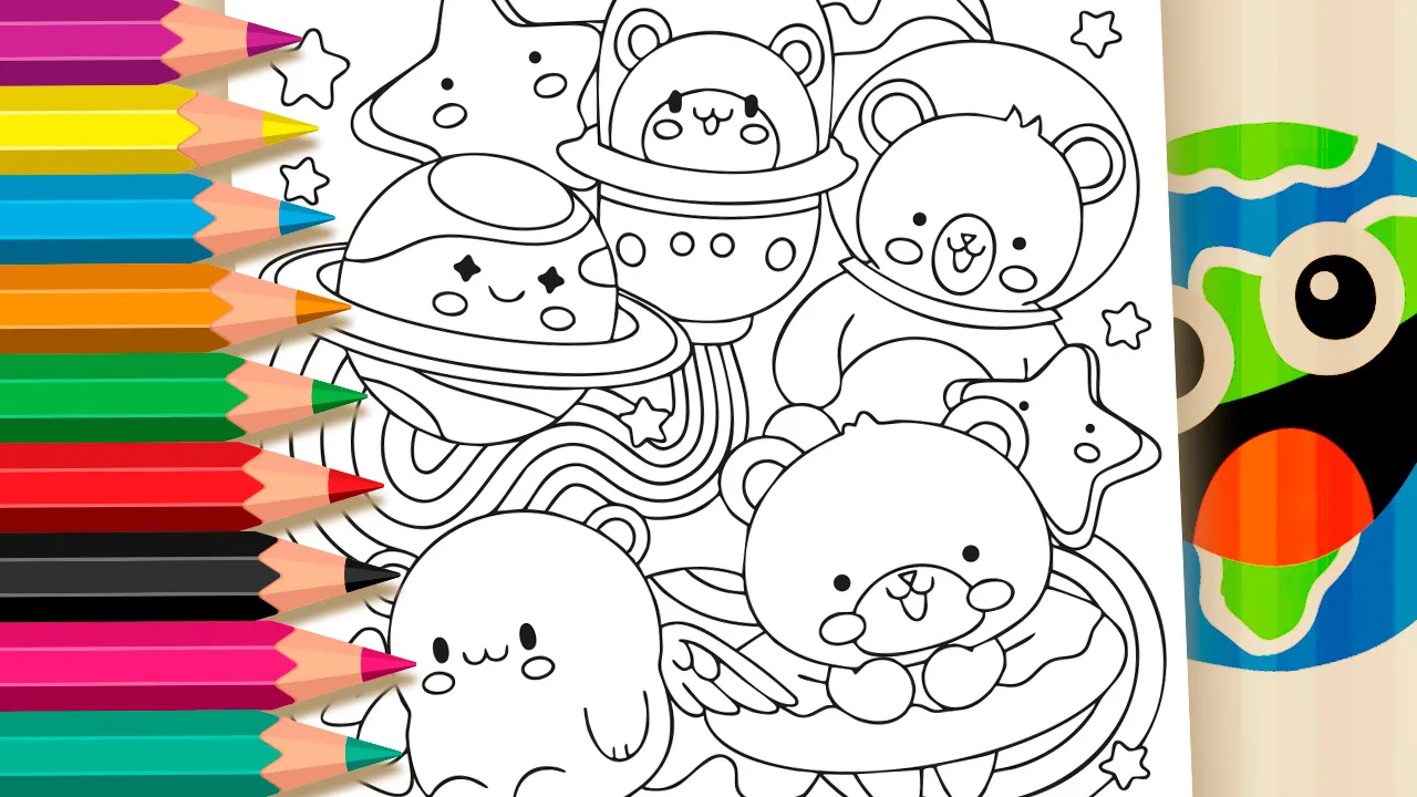 Cute Space Coloring Page – Color Online or Print for Free! - Free ...
