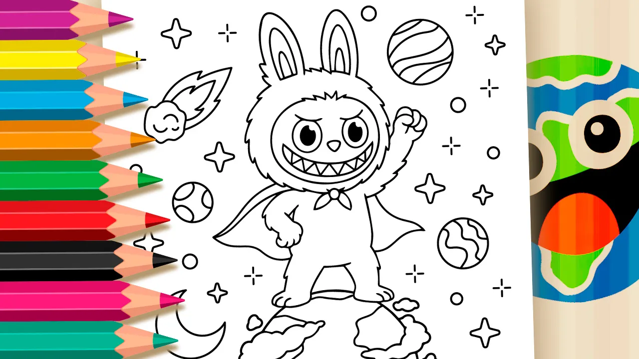 Labubu Hero Coloring Page – Free Printable PDF or Paint Online! - Free ...