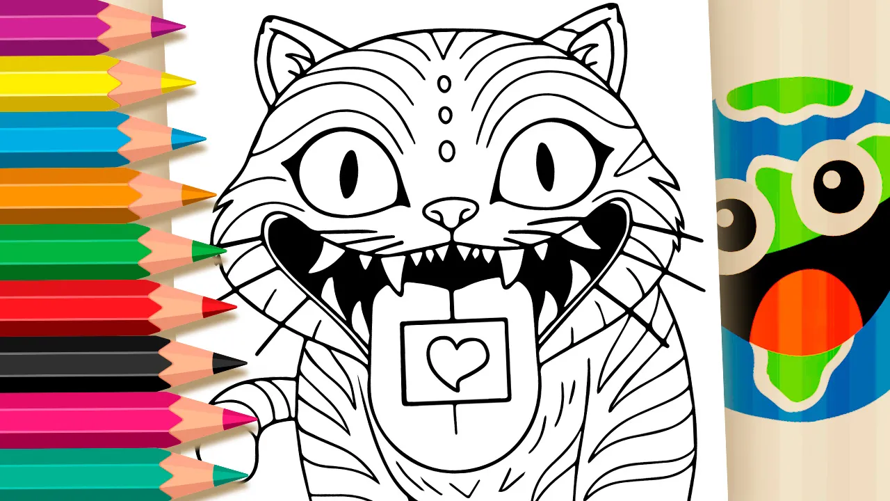 Derpy Tiger from Kpop Warriors Coloring Page - Free Printable PDF