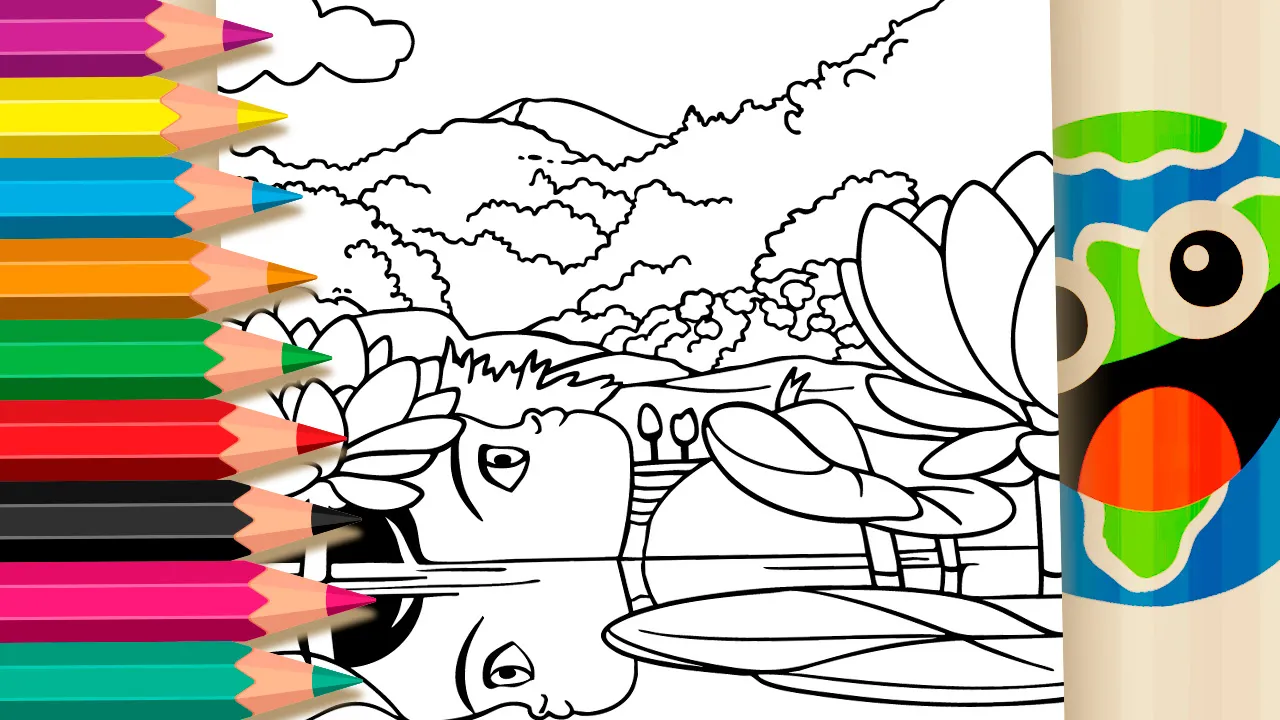 The Little Amélie Magic Colors Theme Coloring Page - Free Printable PDF