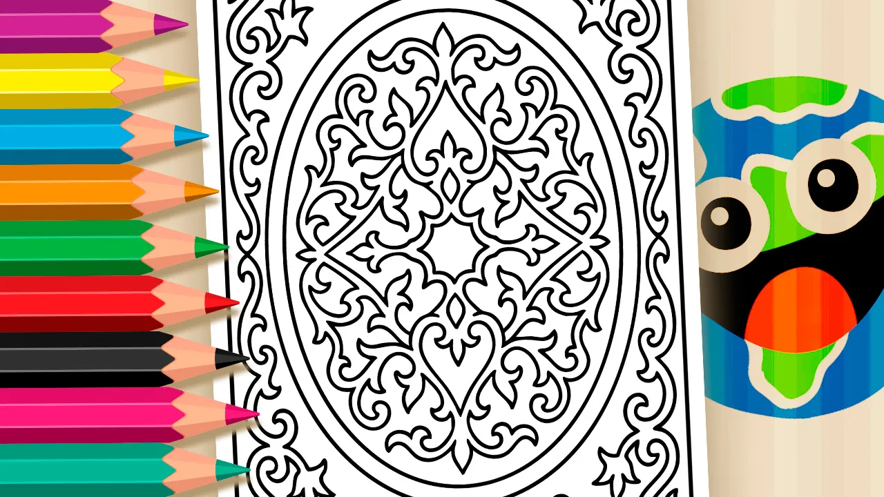 Magical Persian Carpet Coloring Page - Free Printable PDF