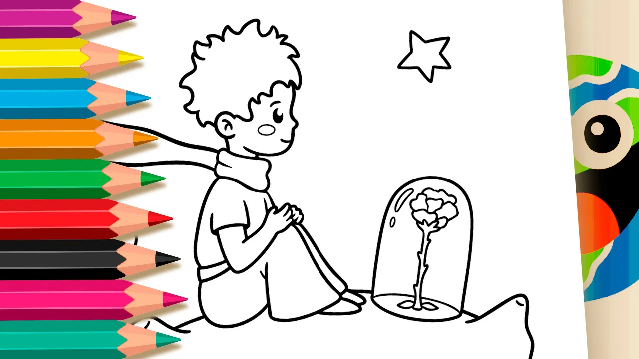 The Little Prince Coloring Page: Paint Online or Print Free PDF | World ...
